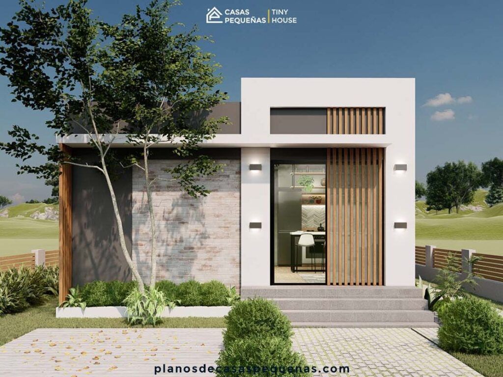 🔴 Diseño y plano de Casa pequeña y moderna de 6x6 metros.