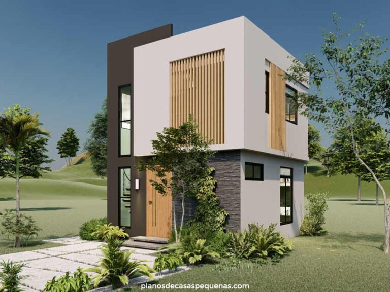 Casa pequeña y moderna de 5x5 dos pisos / La AMARAS.