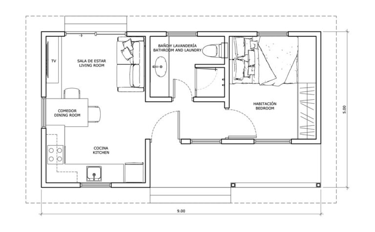 7 planos de casas pequeñas y bonitas con medidas.