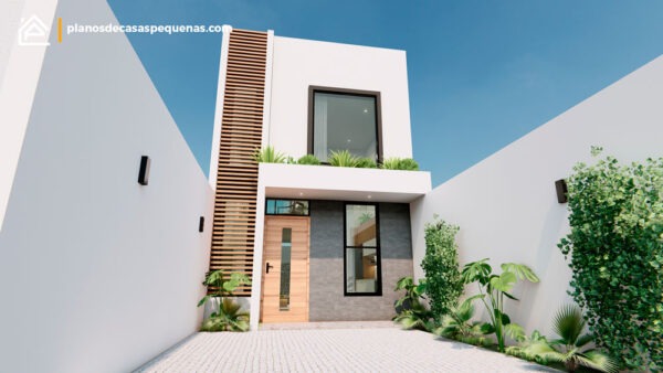 Diseño de casa loft de 5x10 metros con estilo moderno.