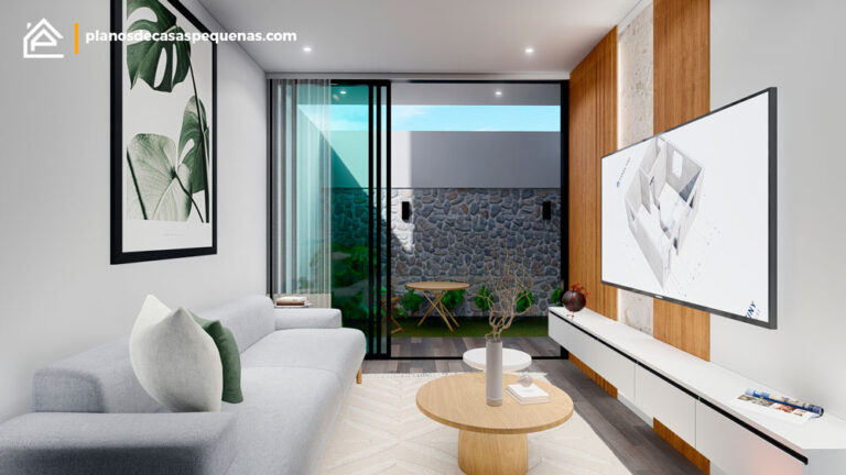Diseño de casa loft de 5x10 metros con estilo moderno.