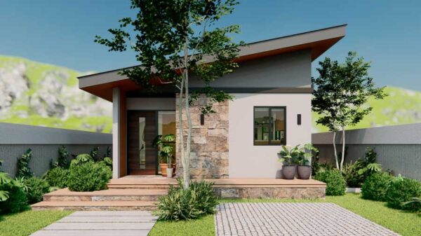 Diseño y plano de casa loft industrial / Loft moderno y rústico