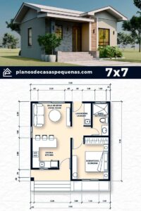 7 Diseños Y Planos De Casas Pequeñas Con Medidas Y Fachadas